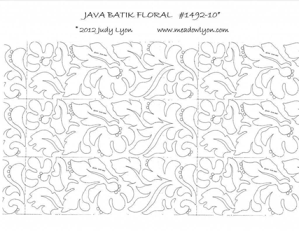 Java Batik Floral 10″ Edge-to-Edge – MeadowLyon Designs