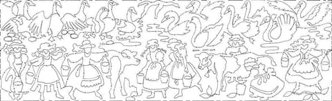 The 12 Days of Christmas 11″ Pictogram – MeadowLyon Designs