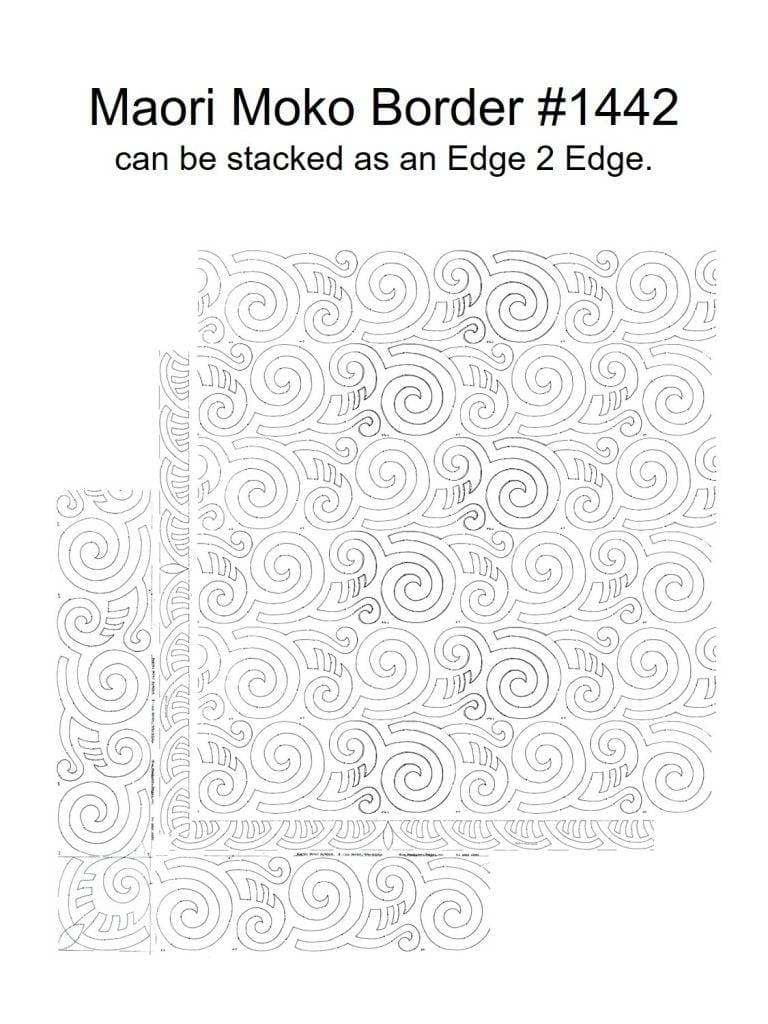 MAORI MOKO Border 8″ Border Pattern or Edge-to-Edge – MeadowLyon Designs